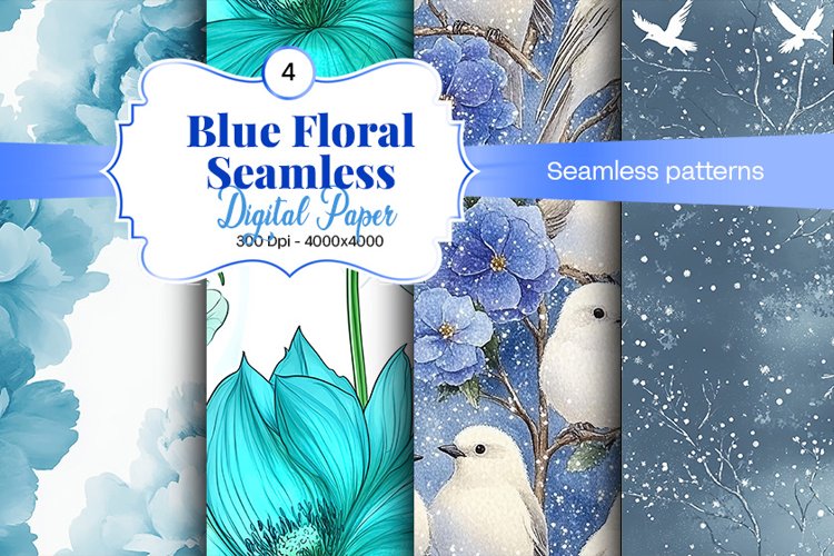 Wildflower Digital Paper Patterns