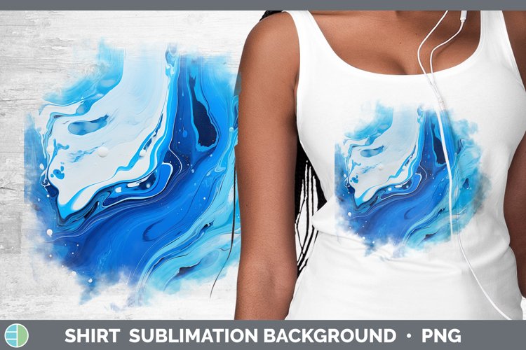 Blue Paint Pour Shirt Sublimation Sublimation Background Des