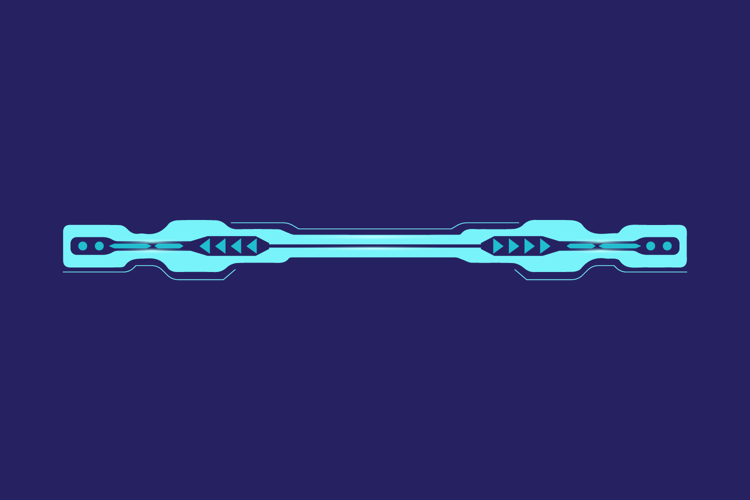 Blue technology futuristic divider border element (6491054)