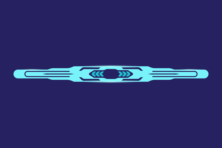 Blue technology futuristic divider border element (6508140)