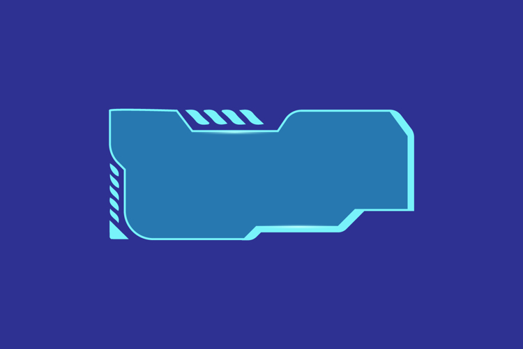 Blue technology futuristic divider border element (6477783)
