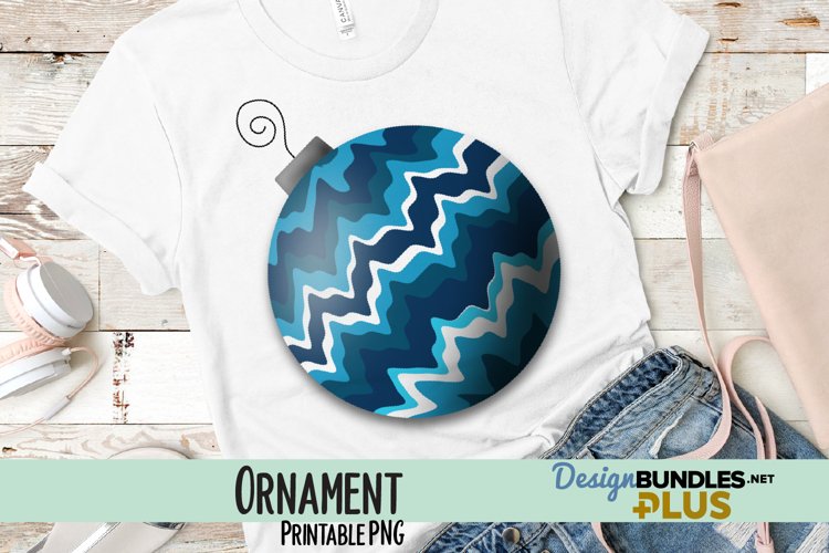Blue Ornament Sublimation PNG