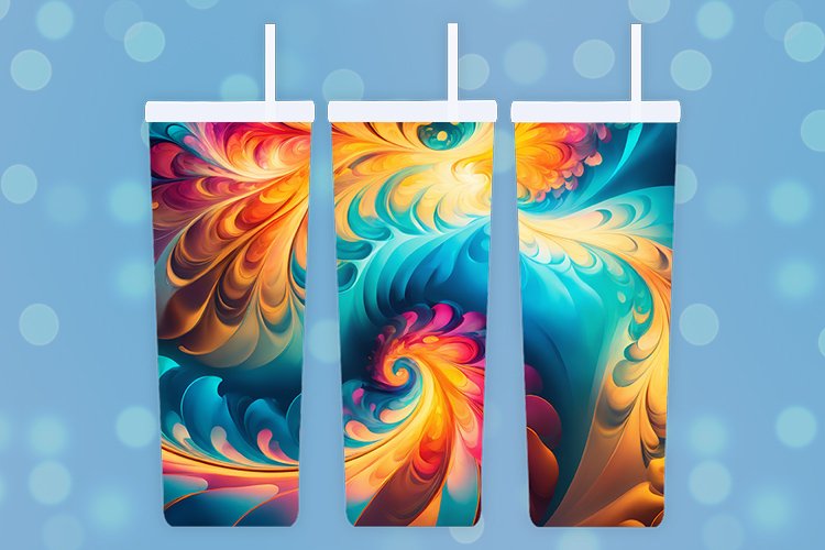 Blue yellow ornament Tumbler Sublimation