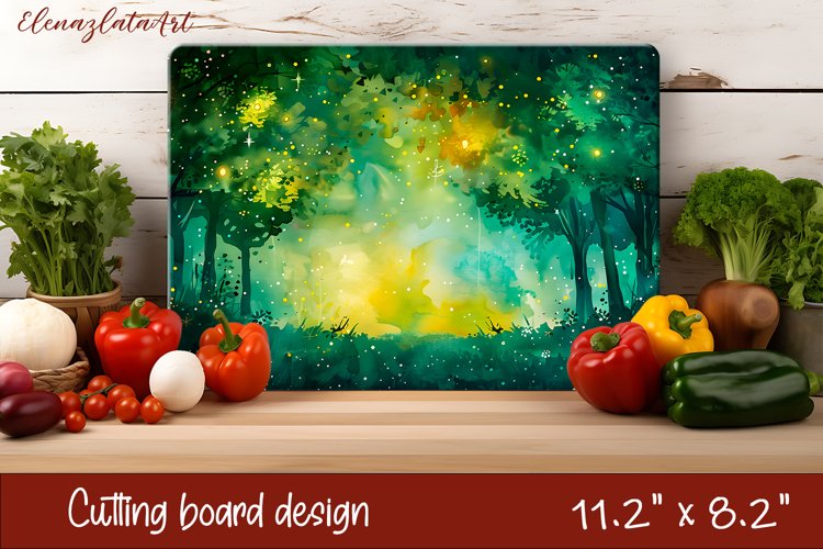 Sublimation cutting board summer forest, (3686985)