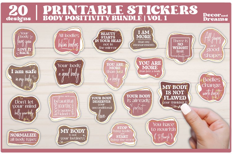 Body Positivity Sticker Bundle | Motivational Sticker Bundle