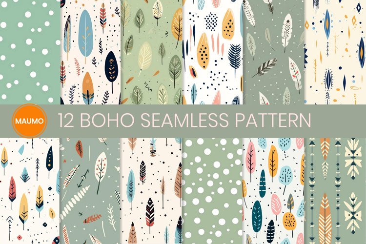 Boho seamless Patterns, Digital Papers