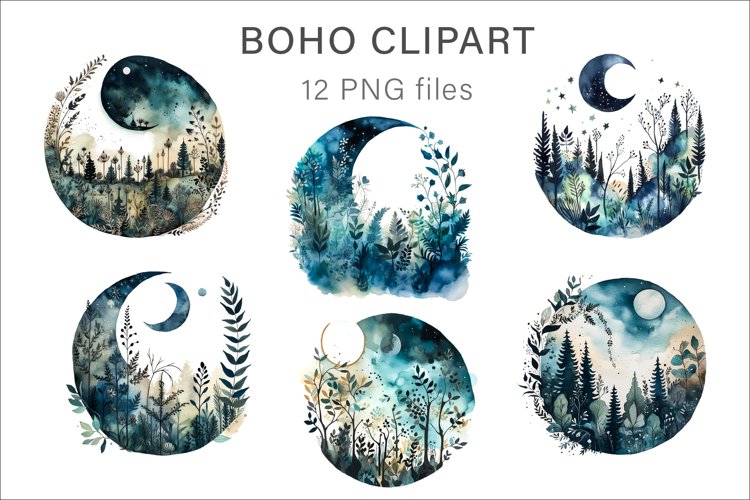 Boho clip art PNG
