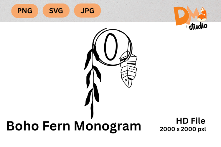 Boho Fern Monogram (5846734)