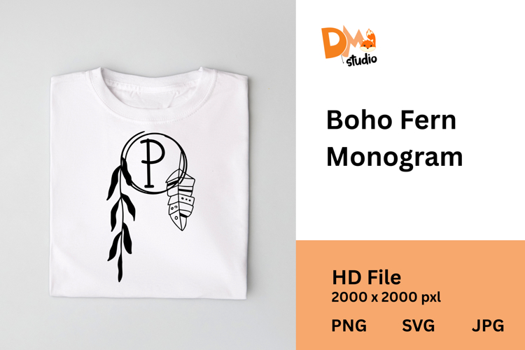 Boho Fern Monogram (5846841)