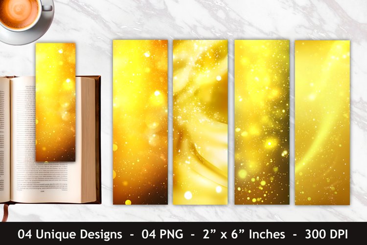 Yellow Glitter Bookmark | Bookmark Sublimation