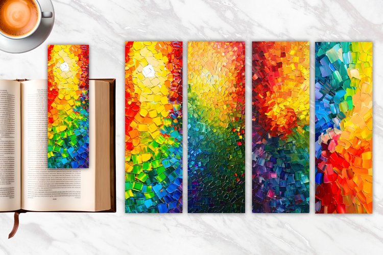 Abstract Rainbow Bookmark | Bookmark Sublimation