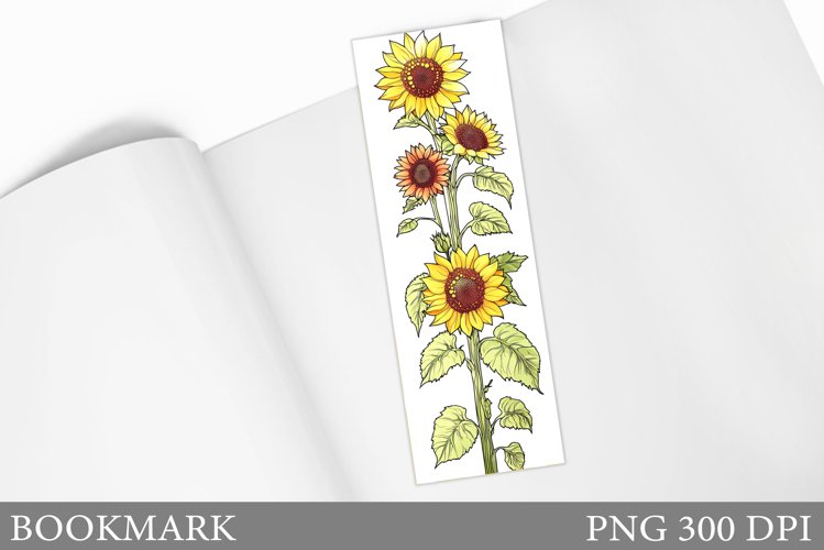Sunflowers Bookmark Design. Flowers Bookmark (5129367)
