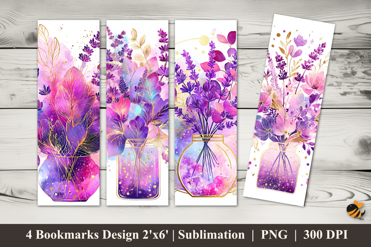 Transparent Watercolor Bookmarks Sublimation Design