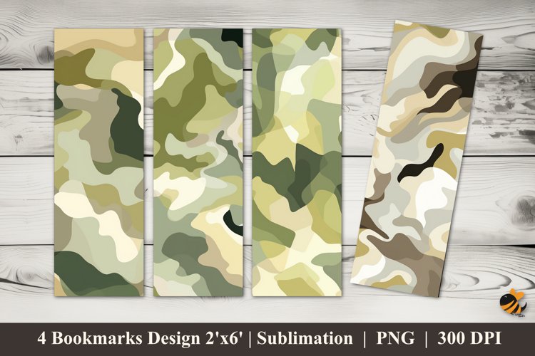 Camouflage Bookmarks Sublimation Design