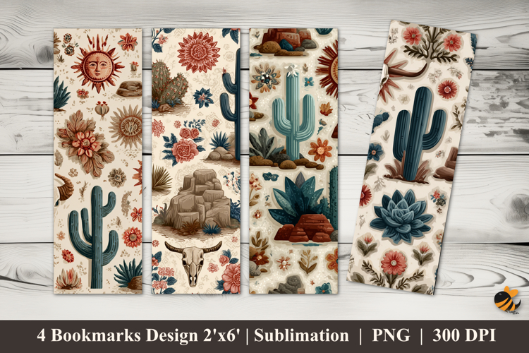 Desert Pattern Bookmarks Sublimation Design