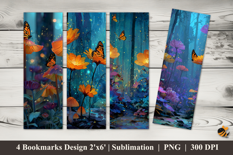 Magic Forest Bookmarks Sublimation Design