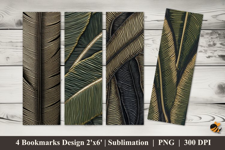 Futuristic Leaf Fiber Bookmarks Sublimation Design