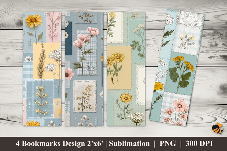 Seamless Pattern Bookmarks Sublimation Design