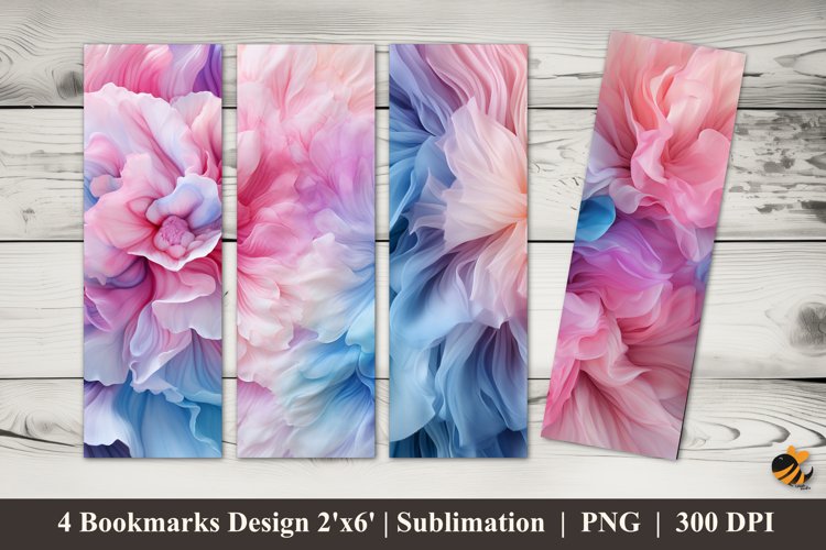 Pastel Color Flower Bookmarks Sublimation Design
