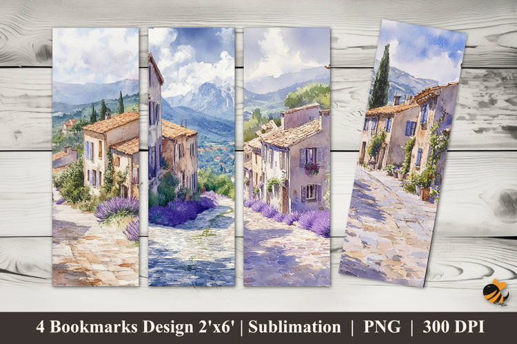 Village Street Bookmarks Sublimation Design