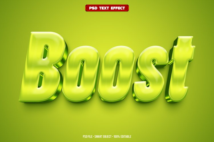Boost 3D editable text effect
