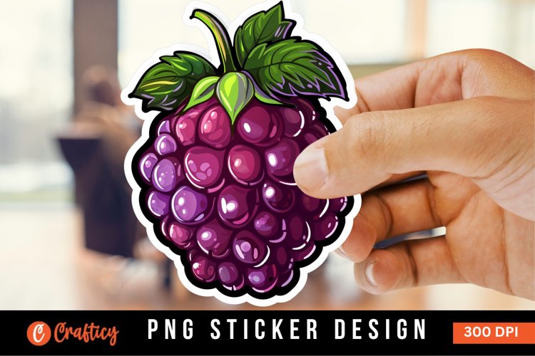 Boysenberry Sticker Clipart,Printable berry sticker