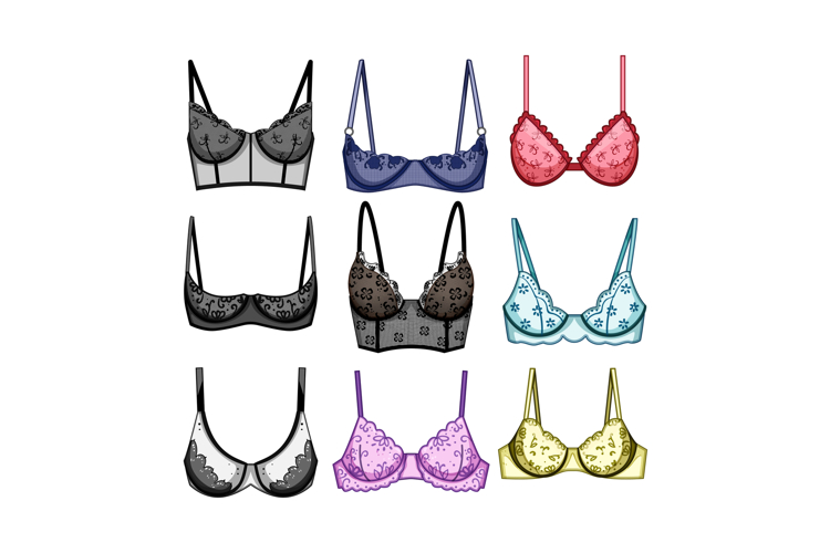 bra lace set cartoon