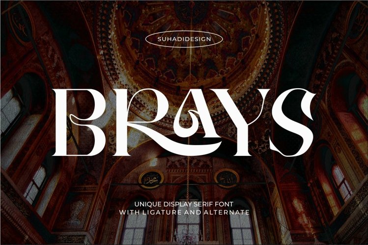 Brays unique display serif font