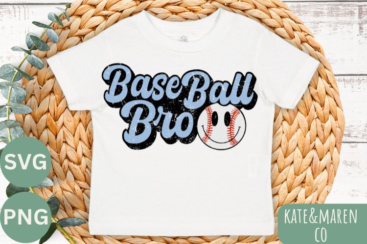 Baseball Bro SVG | Baseball Brother PNG | Retro Sublimation