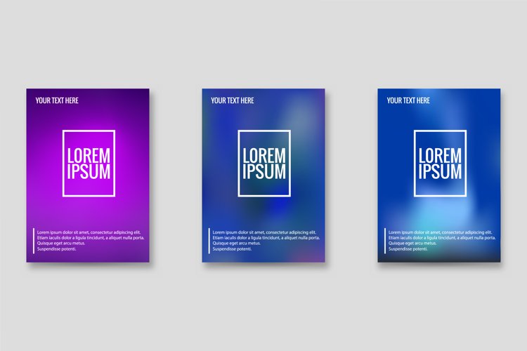 Cover Design Abstract Colorful Gradients Set of (2266210)