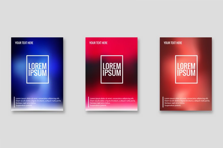 Cover Design Abstract Colorful Gradients Set of (2267776)