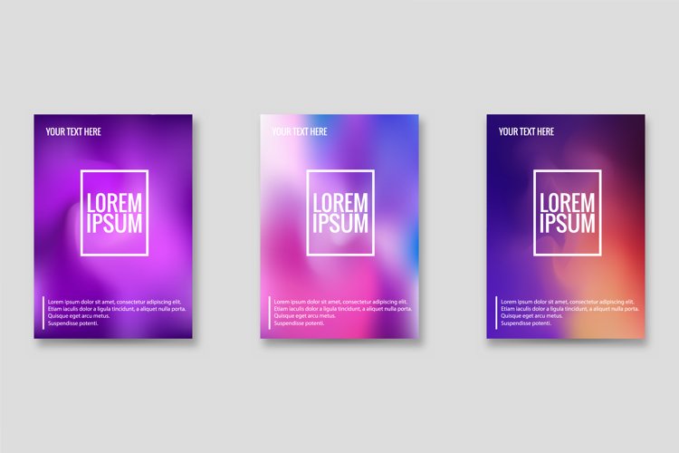 Cover Design Abstract Colorful Gradients Set of (2267788)