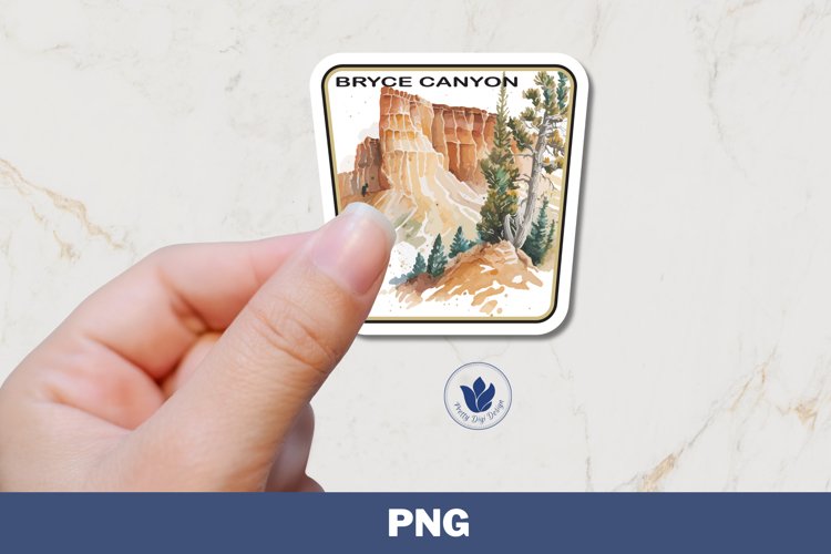 Bryce National Park PNG Sticker Design