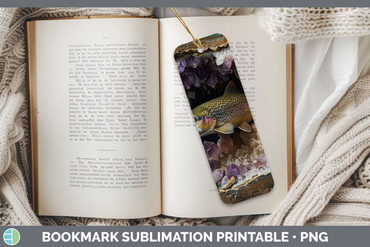 BS03 Geode Fish Bookmark Sublimation Printable Designs