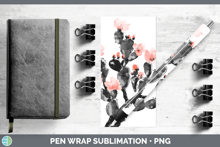 BS03 Sakura Cactus Pen Wrap Sublimation Pen Designs