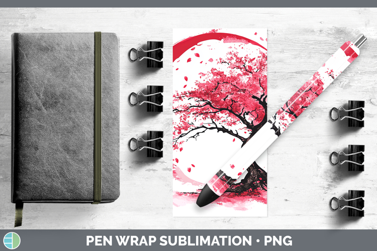 BS03 Sakura Tree of Life Pen Wrap Sublimation Pen Designs