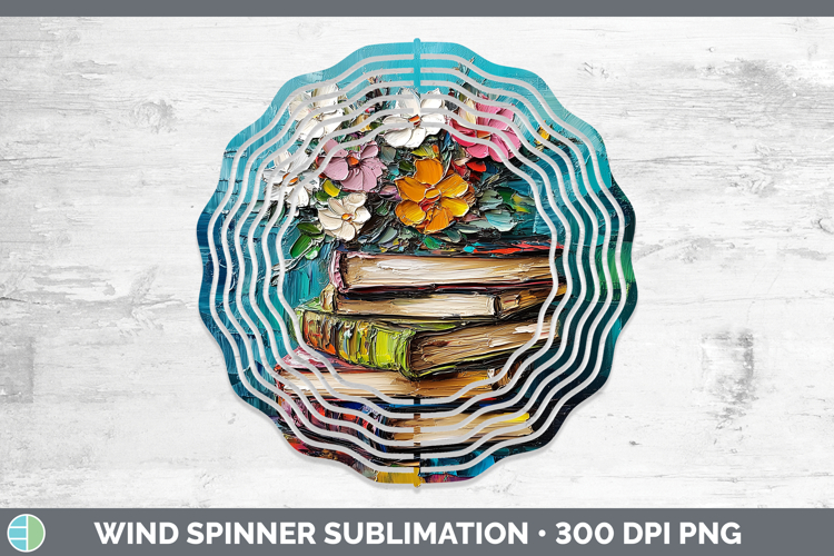 BS04 Thick Paint Book Stack Wind Spinner Sublimation Spinner