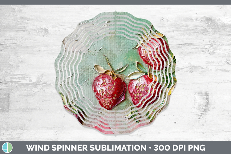 BS05 Thick Paint Strawberry Wind Spinner Sublimation Spinner