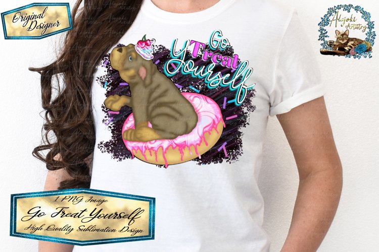 Bulldog Go Treat Yourself | Sublimation Design