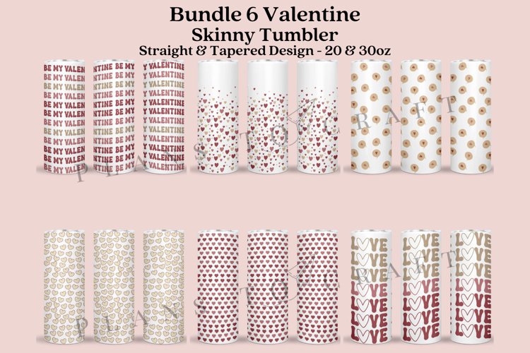 bundle valentine skinny Tumbler Sublimation Wrap SVG