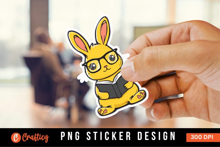 Bunny Sticker Clipart,Rabbit sticker,Cute animal Sticker