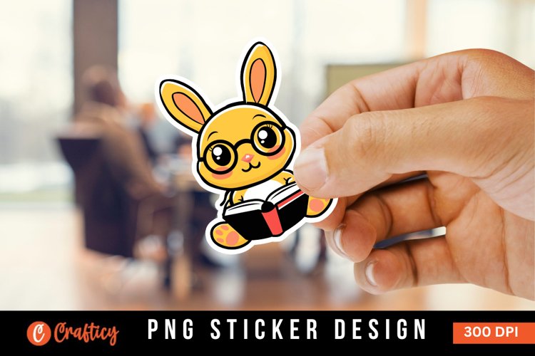 Bunny Sticker Clipart,Rabbit sticker,Cute animal Sticker