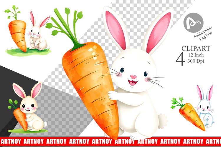 Bunny Carrot Clipart (5138690)