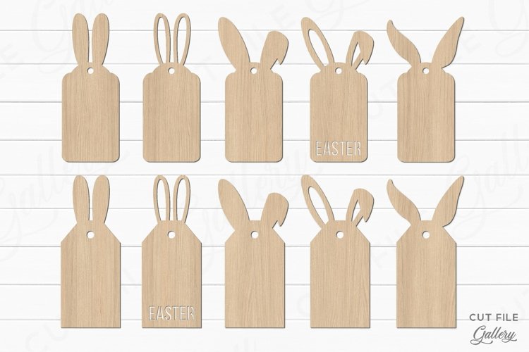 Bunny easter gift tag SVG, Bunny ears svg, Easter cut svg