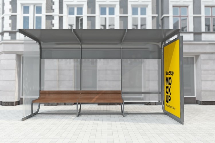 City Bus Stop Road Sign mockup (2386686)