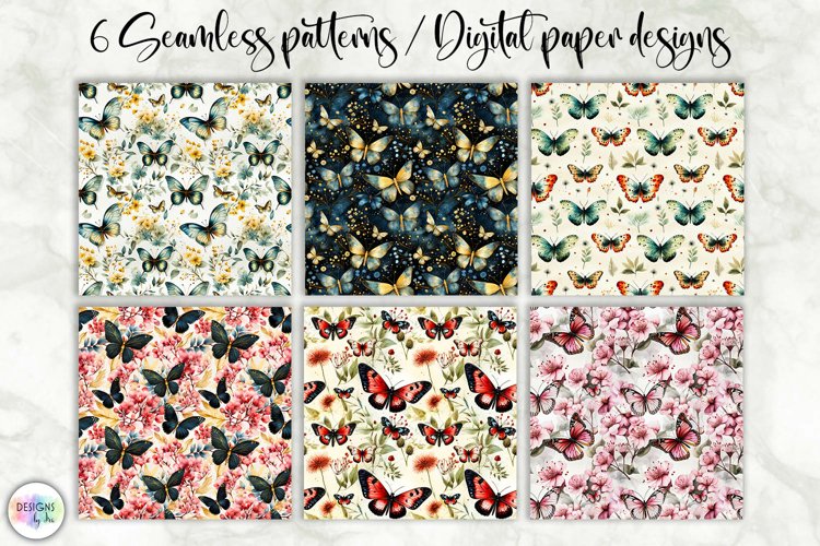 Seamless Butterfly Patterns | Butterfly Digital Paper