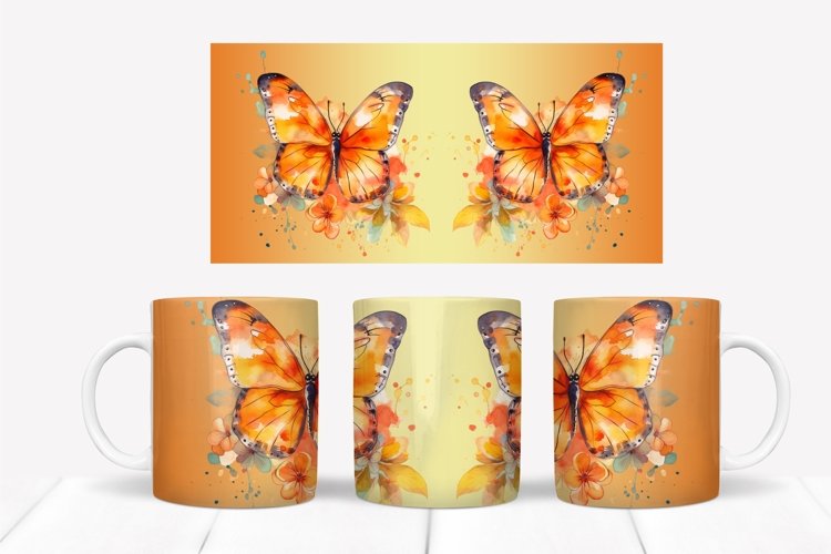 Butterfly mug sublimation | Mug sublimation wrap