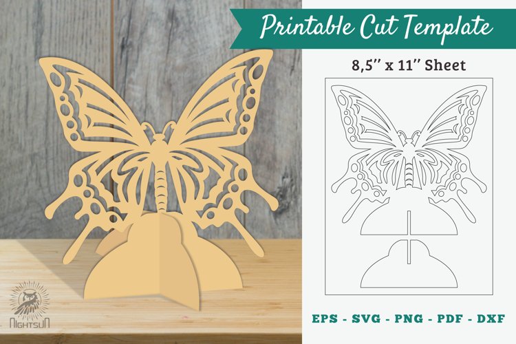 Butterfly Printable Cut Template 2