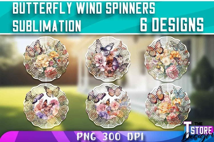 Butterfly Wind Spinners Sublimation (2717948)
