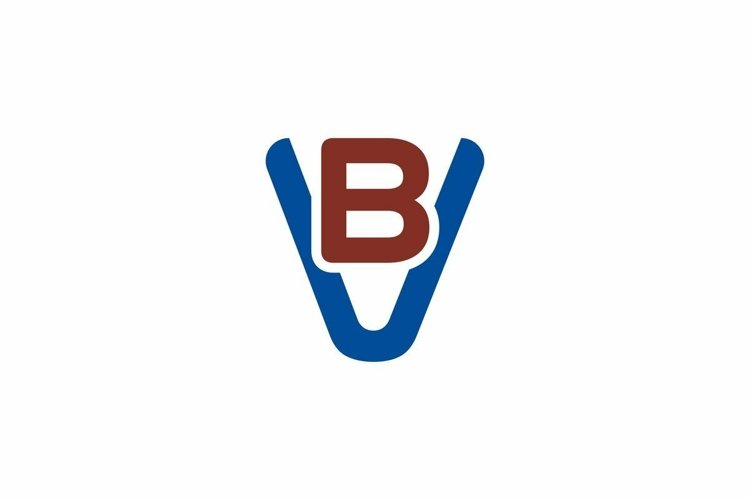 BV VB Logo design vector template (3702190)